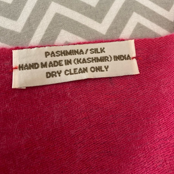 Accessories | Pashmina Silk Scarf Pink Raspberry Color With Fringe 24 X ...